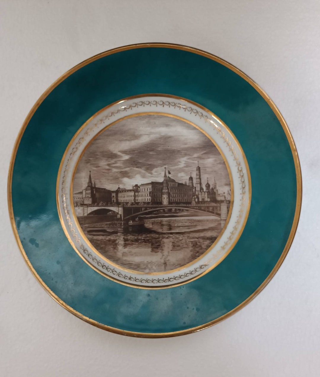 Antique Russian Porcelain Plate KREML Dimitrov Porcelain Manufactory - Etsy