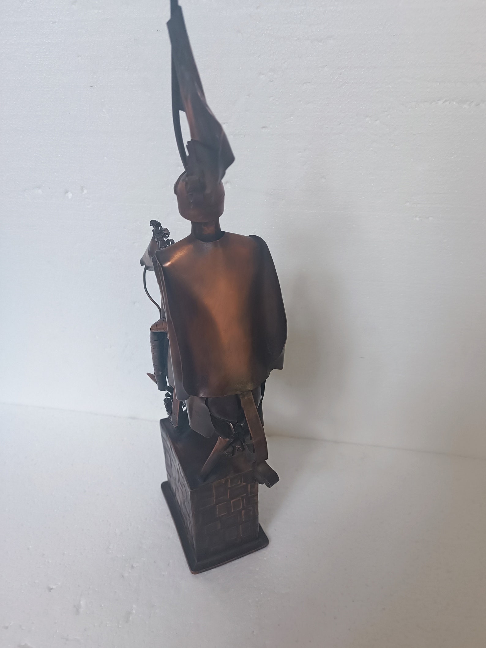 Mcm Vintage Retro Brutalist Design Sculpture Knight Copper Jajesnica ...