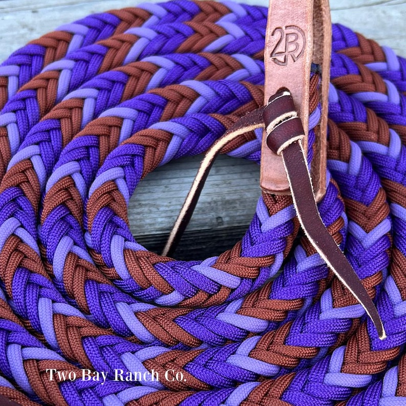 8ft Braided Paracord Loop Reins, Horse Reins, Reins, Paracord Reins ...