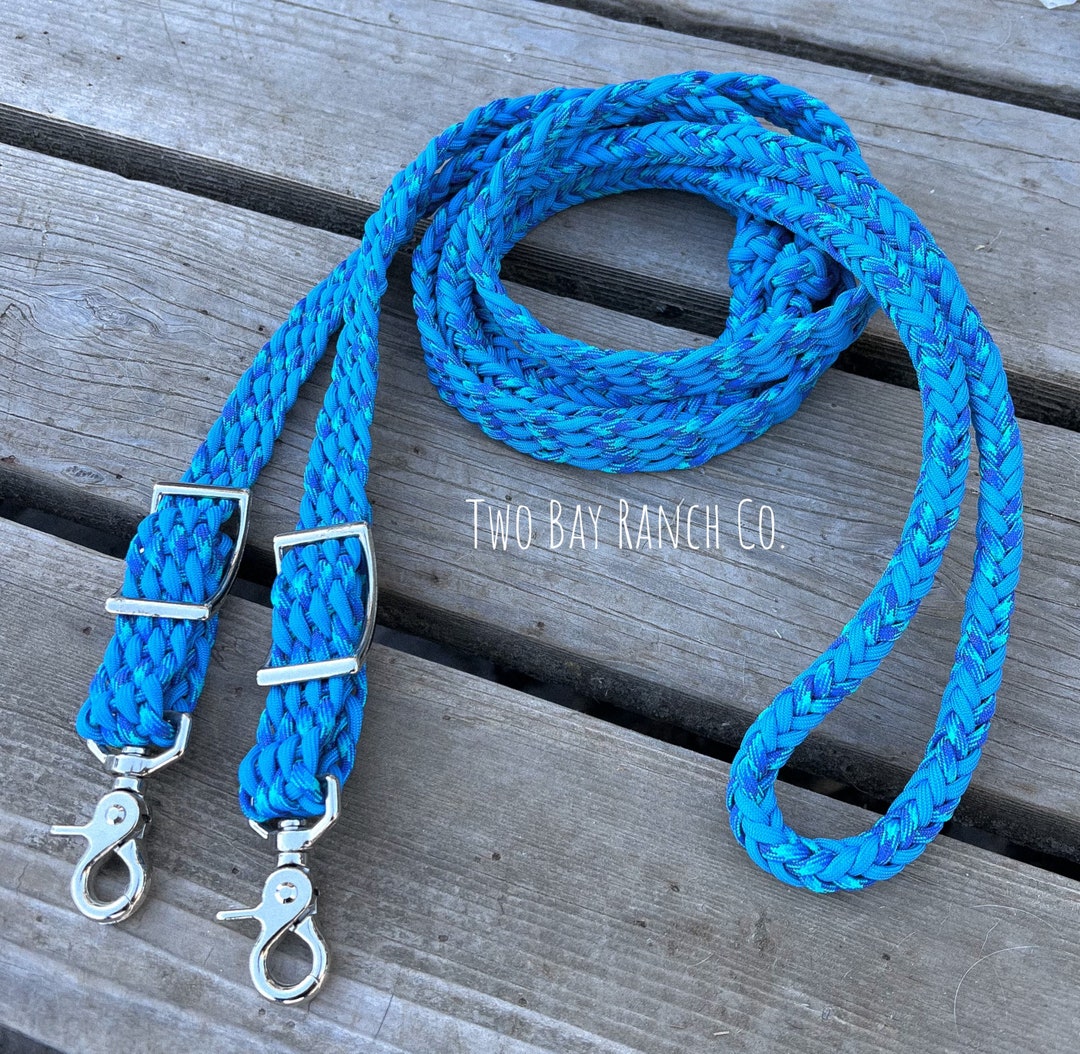 8ft Loop Reins, Barrel Racing Reins, Paracord Reins, Paracord Tack ...