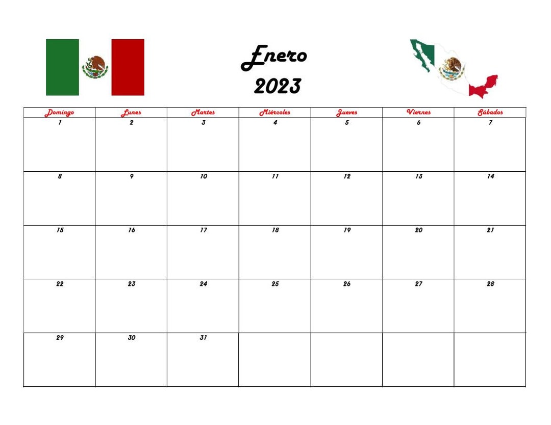 Imprimible El Calendario Por Mensual Planificación Printable Monthly ...
