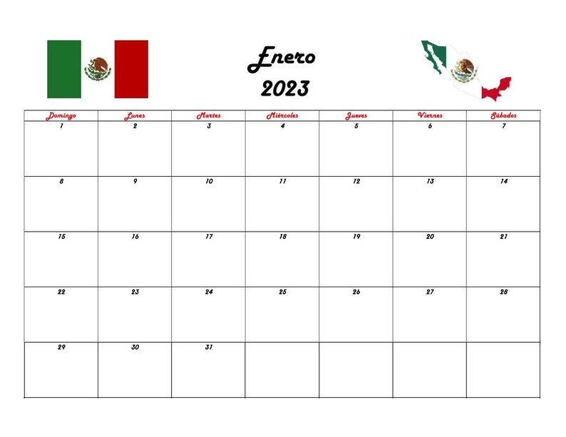 Imprimible El Calendario Por Mensual Planificación Printable Monthly ...