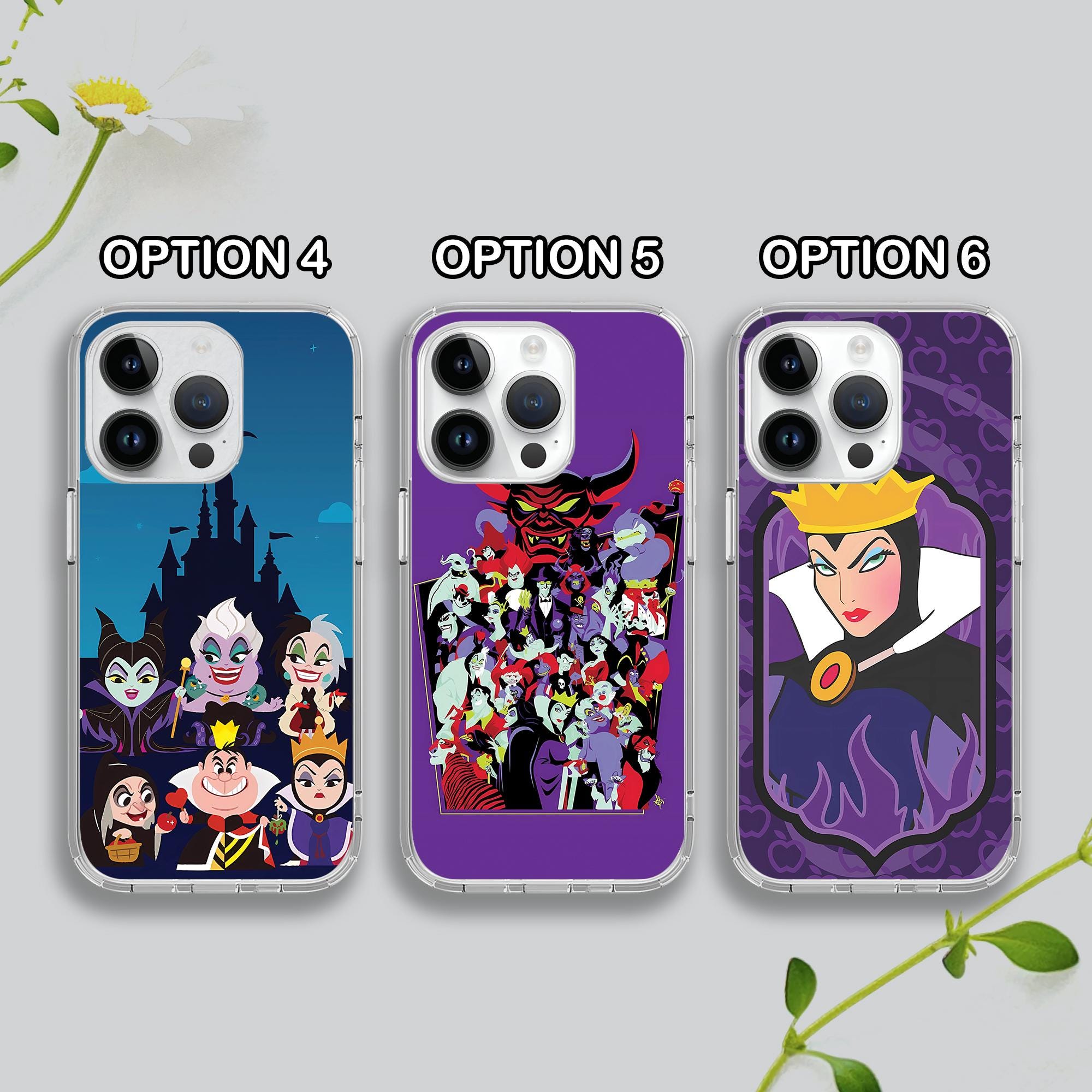 Disney Villains Case for iPhone 17 Air 16e 16 for Samsung S25 S24 Ultra ...