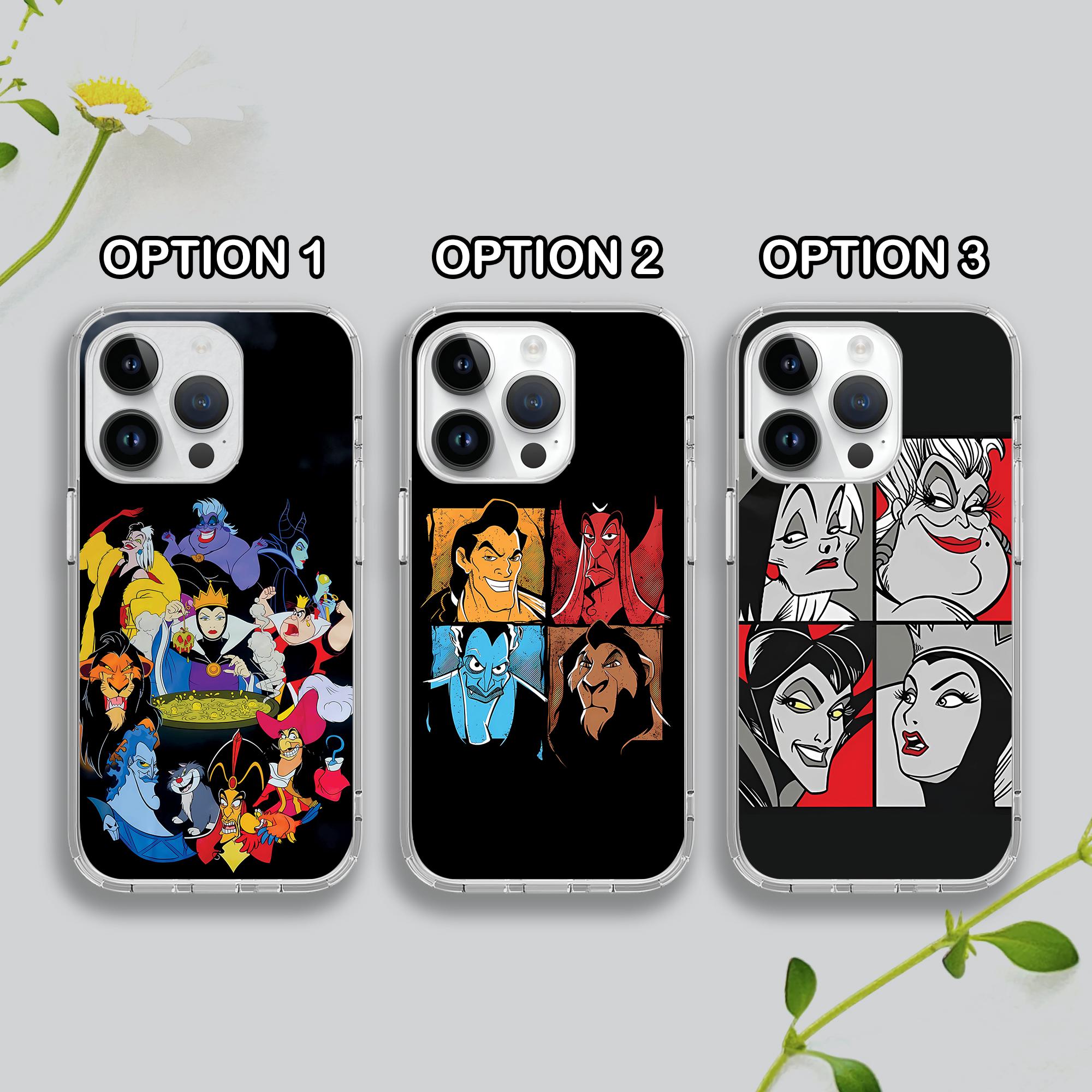 Disney Villains Case for iPhone 17 Air 16e 16 for Samsung S25 S24 Ultra ...