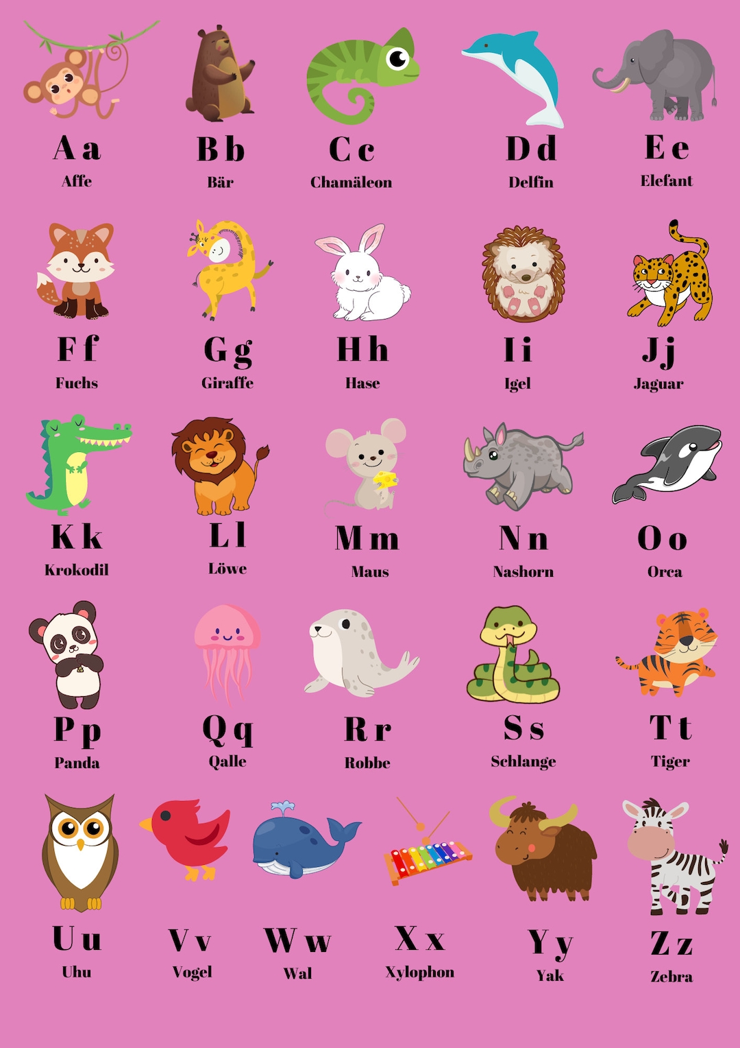 Alphabet Wall Picture to Print Yourself // ABC for the Start of School ...