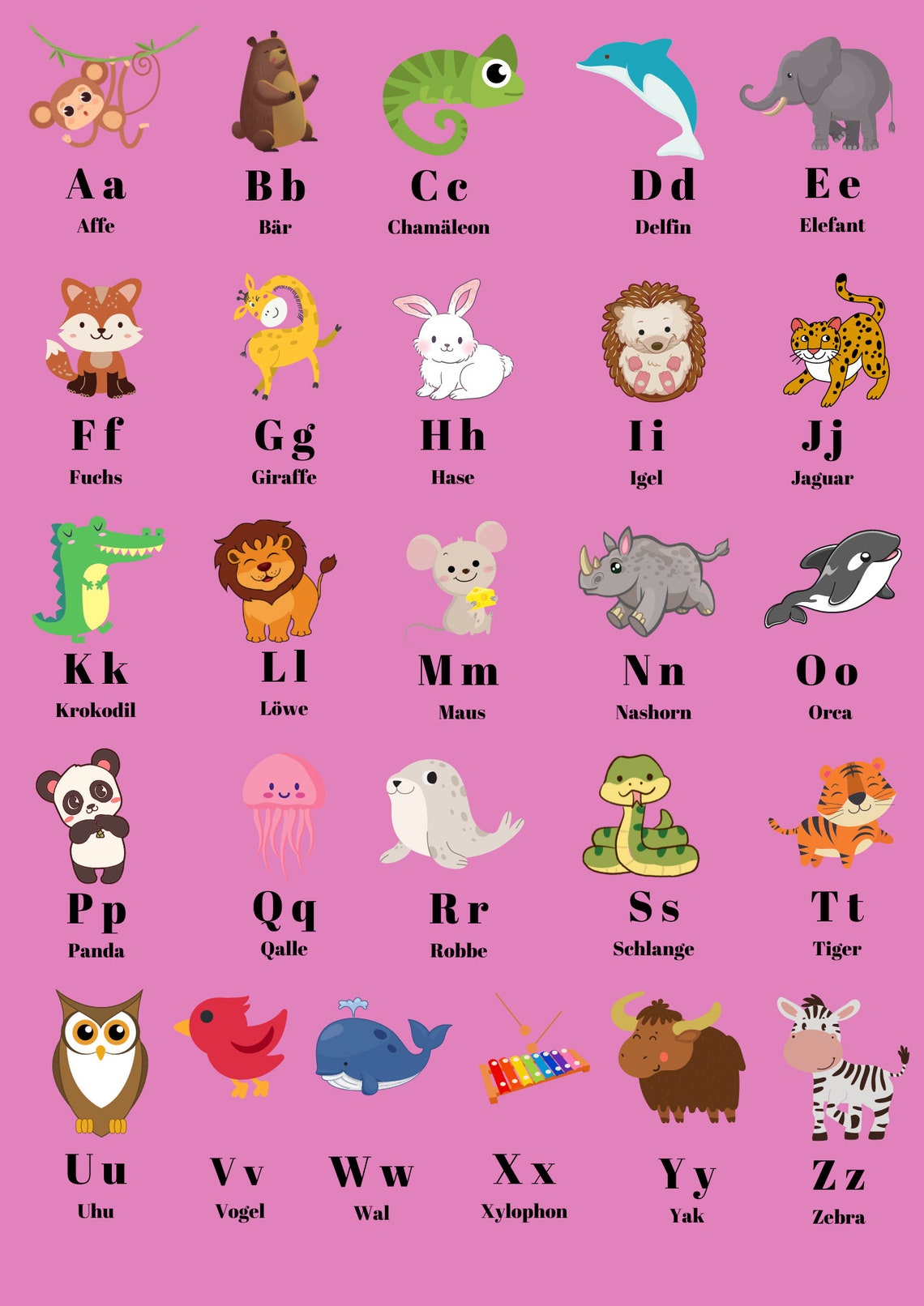 Alphabet Wall Picture to Print Yourself // ABC for the Start of School ...