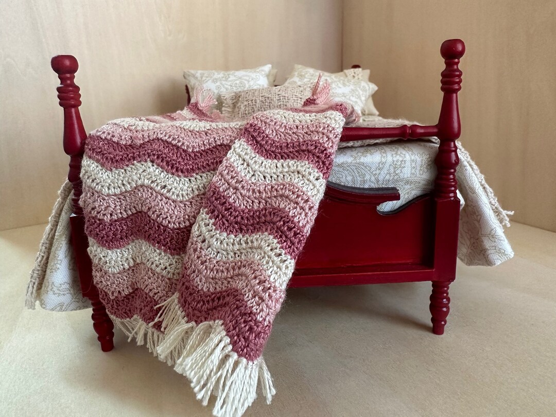Miniature Fringed Afghan for 1:12 Scale Dollhouse - Etsy