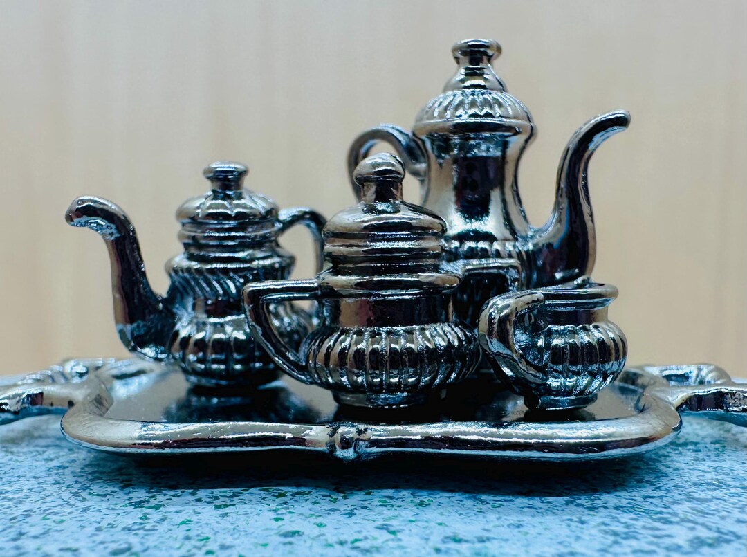 Miniature Silver Tea Set - Etsy
