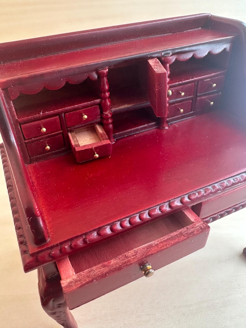 Miniature Mahogany Secretary Desk - Etsy