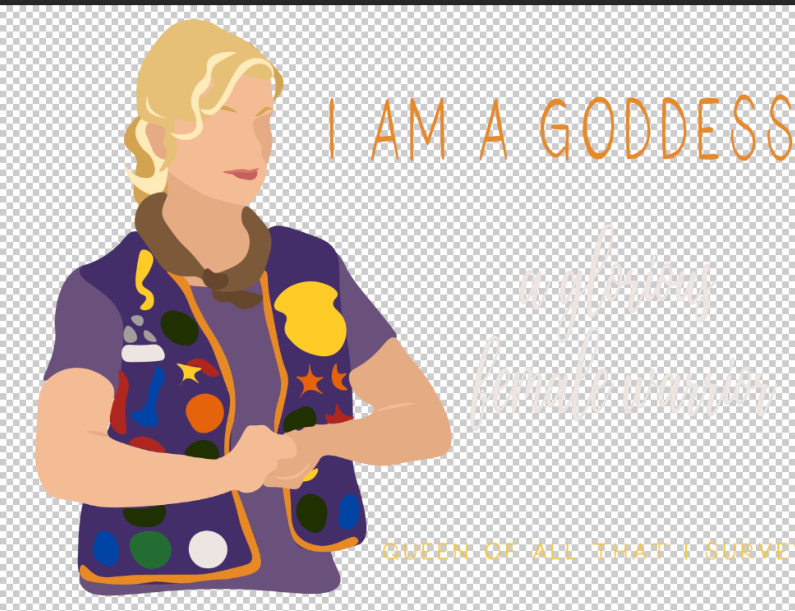 Glorious Female Warrior - Digital (SVG & PNG) - Parks and Rec - Etsy