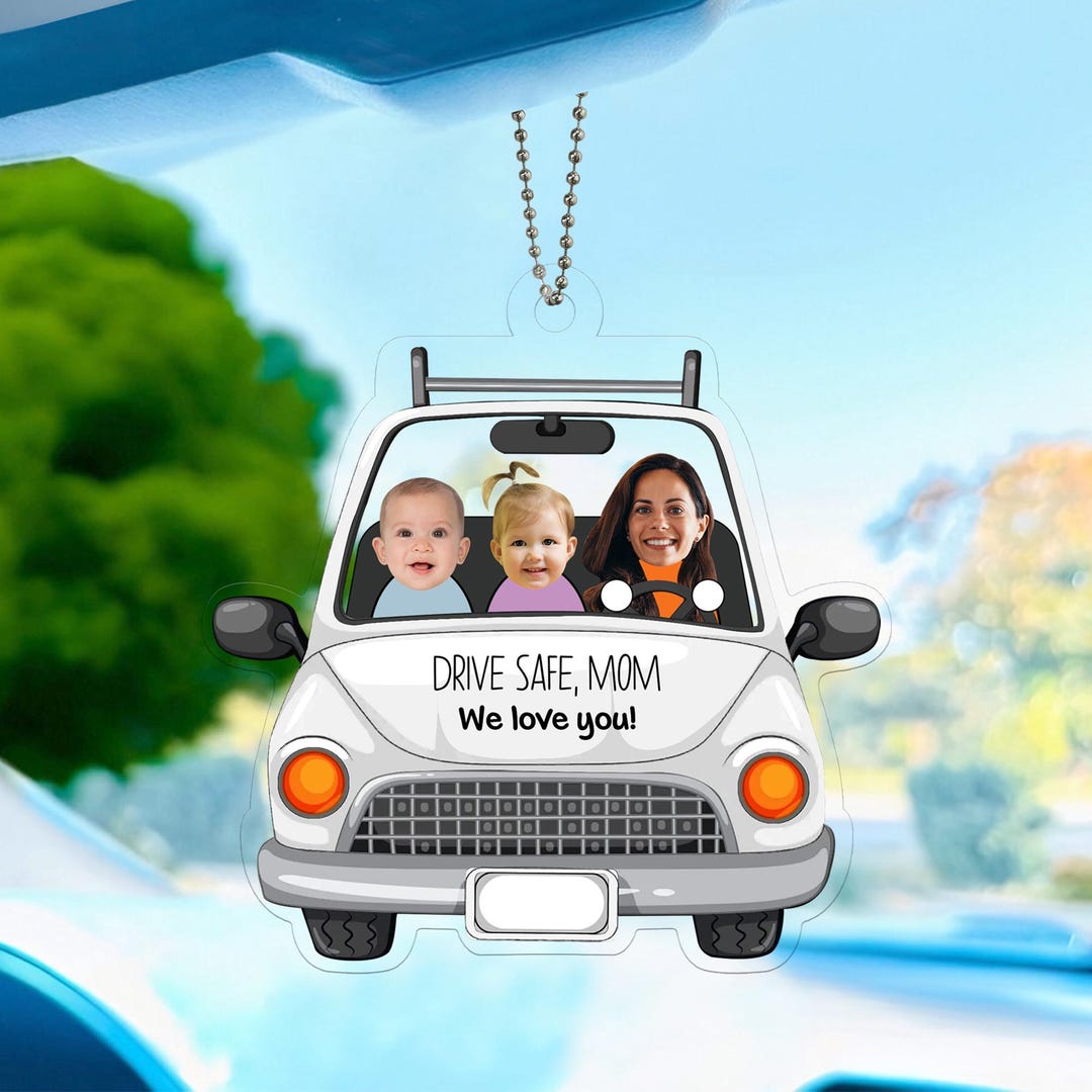 Personalized Photo Car Visor Clip, Drive Safe Daddy Gift, A Touching ...