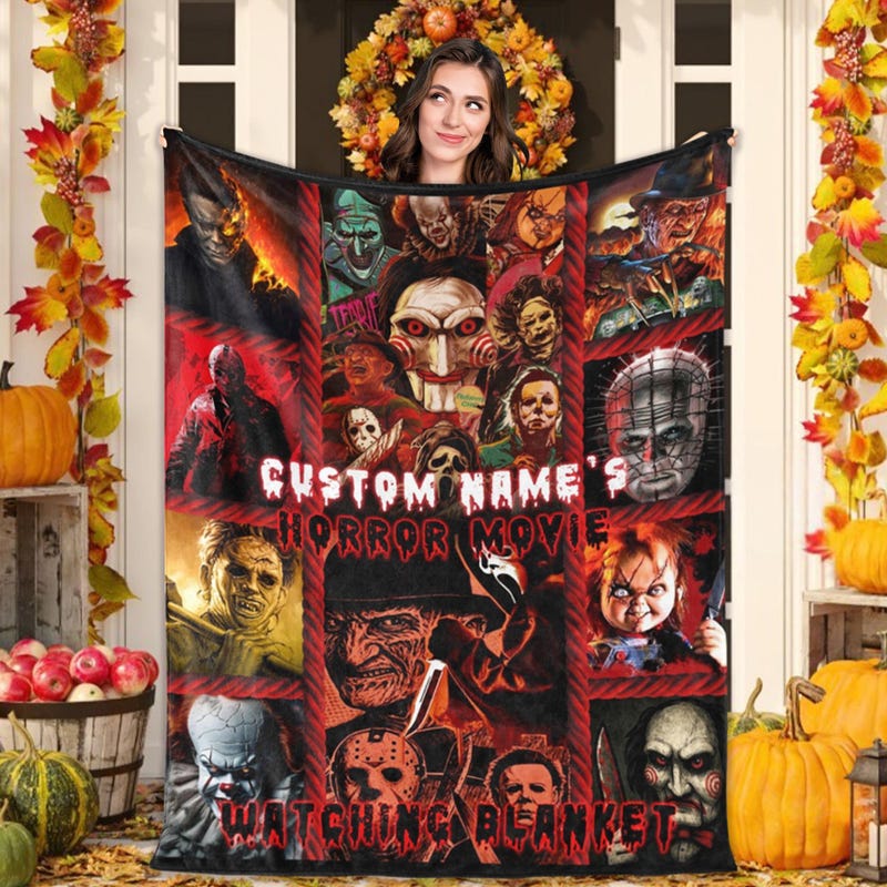 Horror Blanket Woven - Etsy