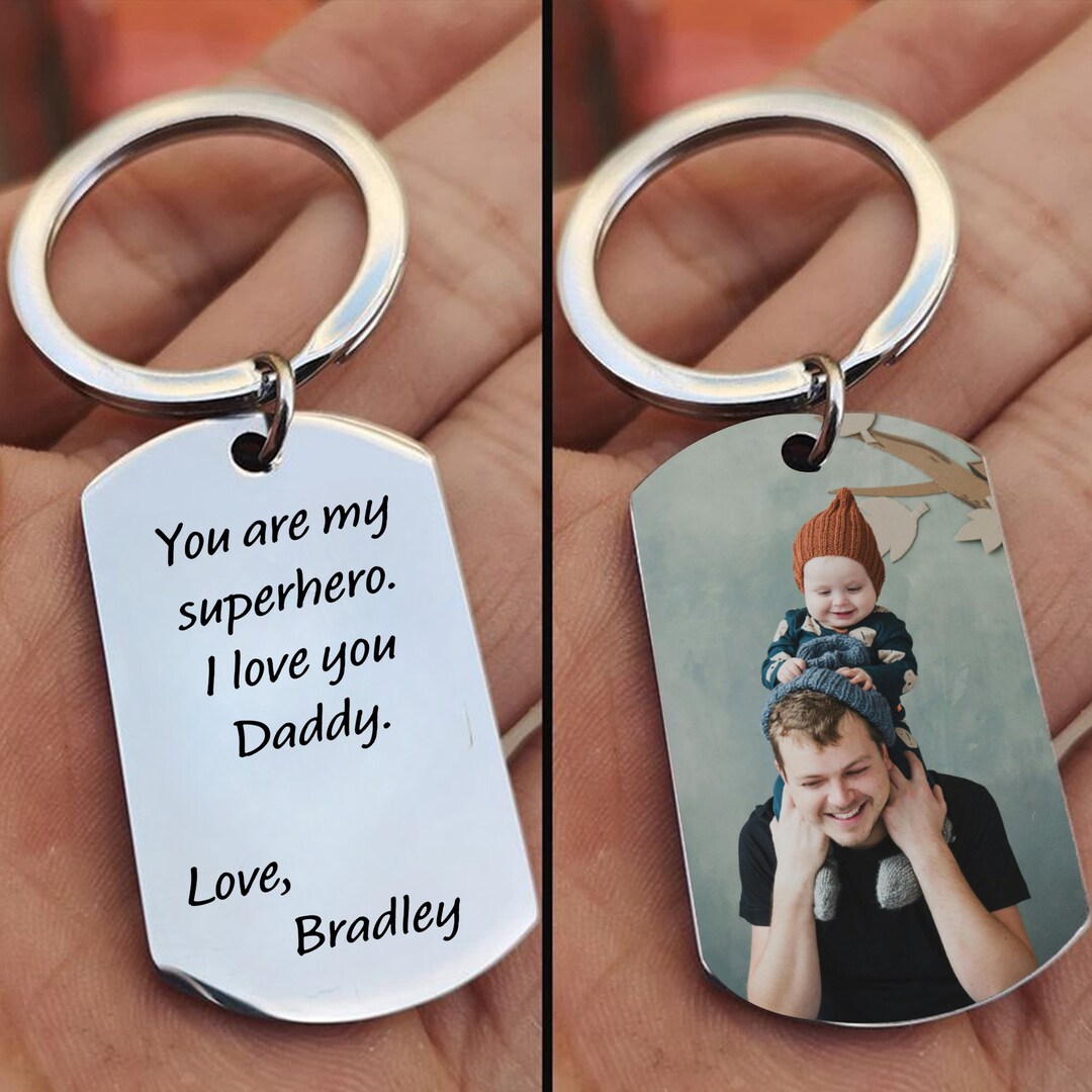 Personalized Dad Keychain, Father's Day Gift, Gifts for Dad From ...
