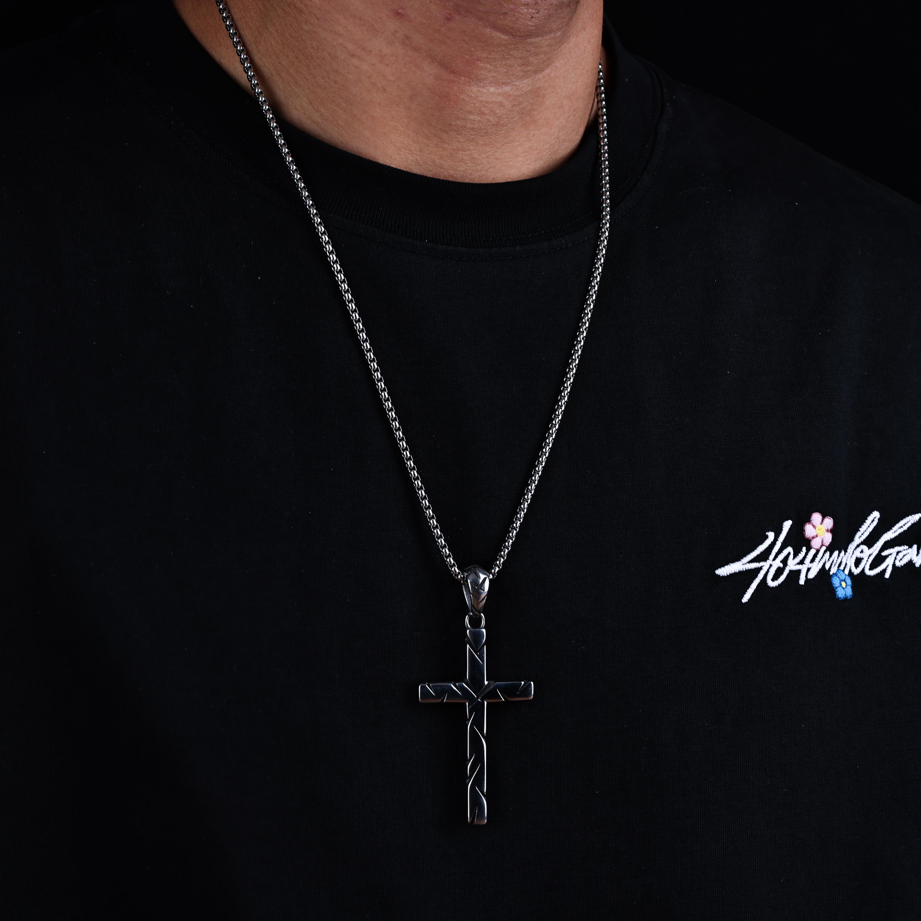 Men's Titanium Steel Cross Necklace - Durable Pendant Jewelry - Etsy