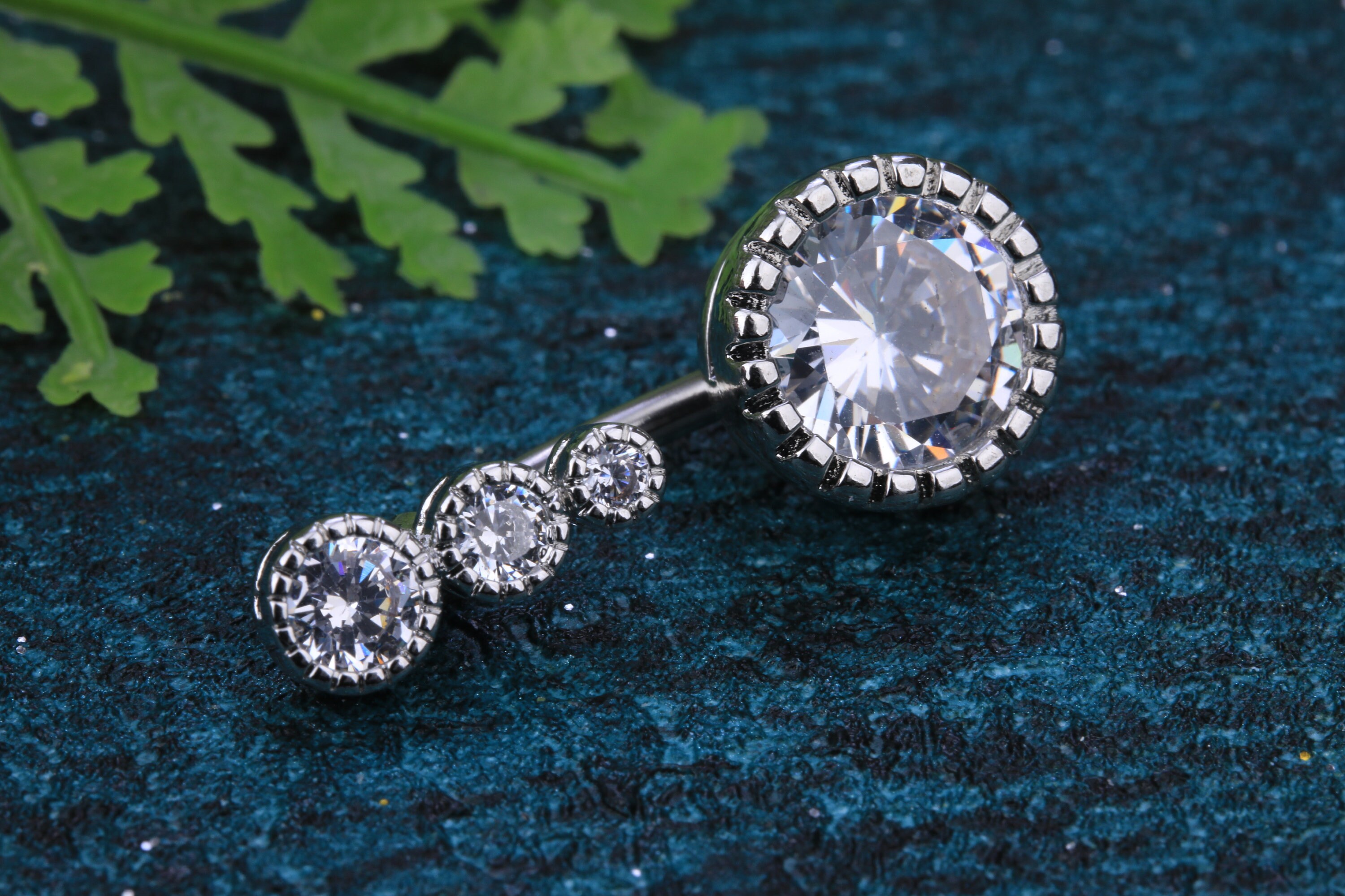 BELLY BUTTON RING Barbells Belly Ring, Diamond Belly Button Ring ...