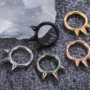 16G Spike Septum Ring: 316L Surgical Steel Daith Earring - Etsy