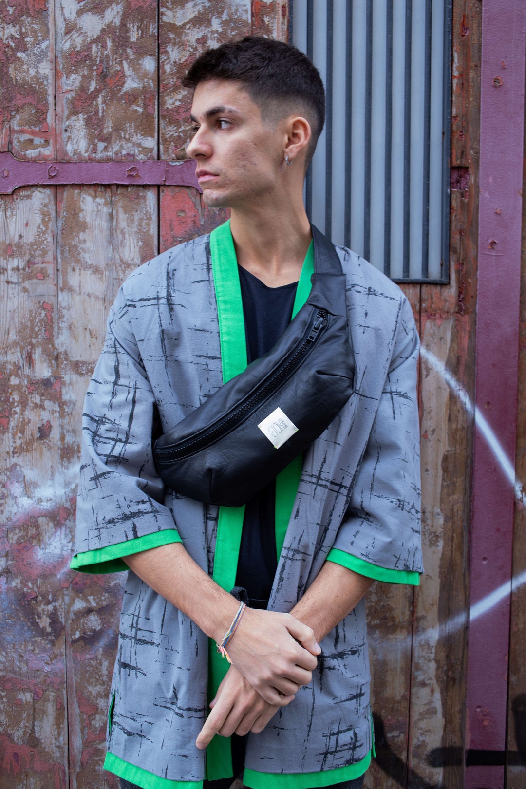 Black Leather Fanny Pack Ethical Leather Fanny Pack Black - Etsy