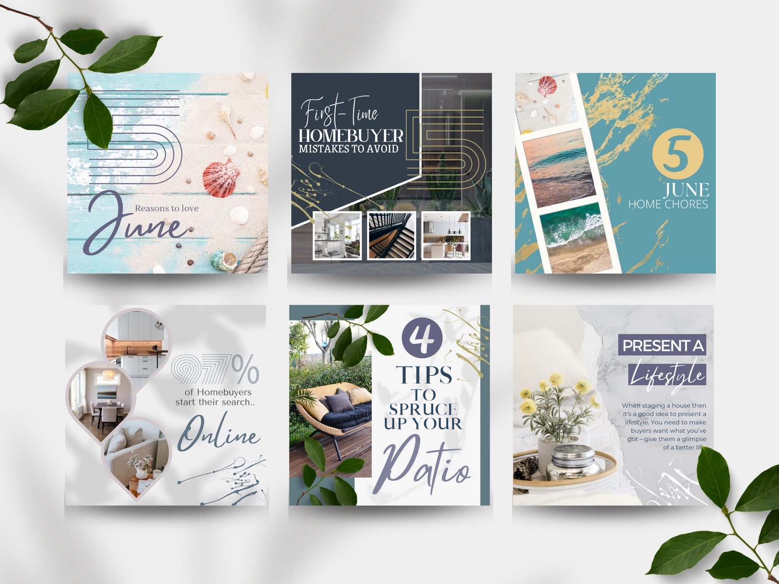 June Real Estate Agent Social Media Posts With Captions | Real Estate ...