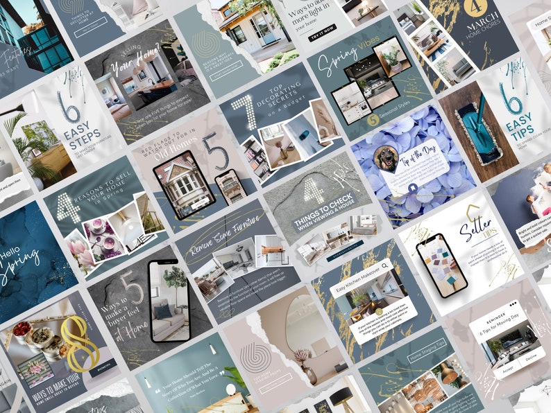 April Real Estate Agent Social Media Posts With Captions - Etsy