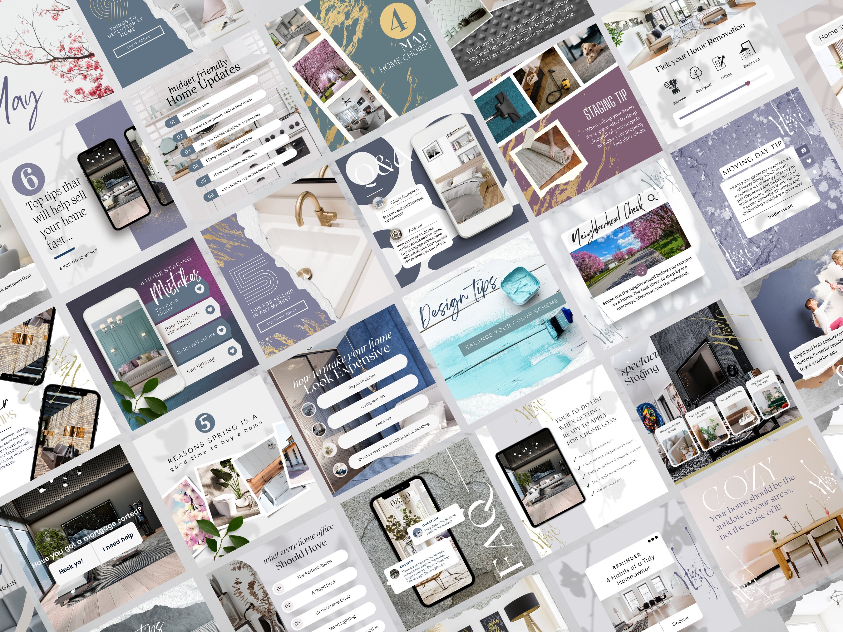 Spring Real Estate Agent Social Media Posts With Captions | May Real ...