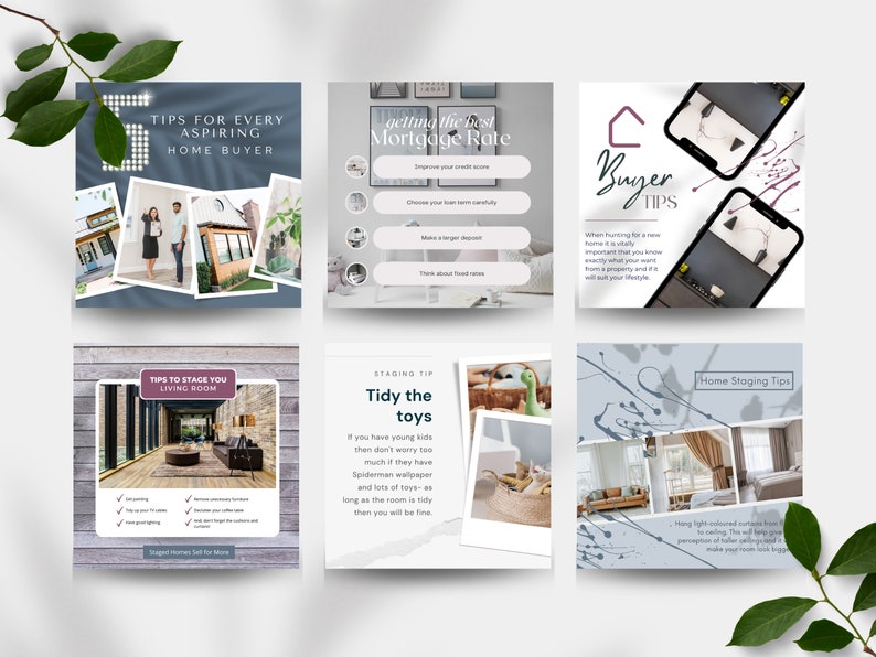 April Real Estate Agent Social Media Posts With Captions - Etsy