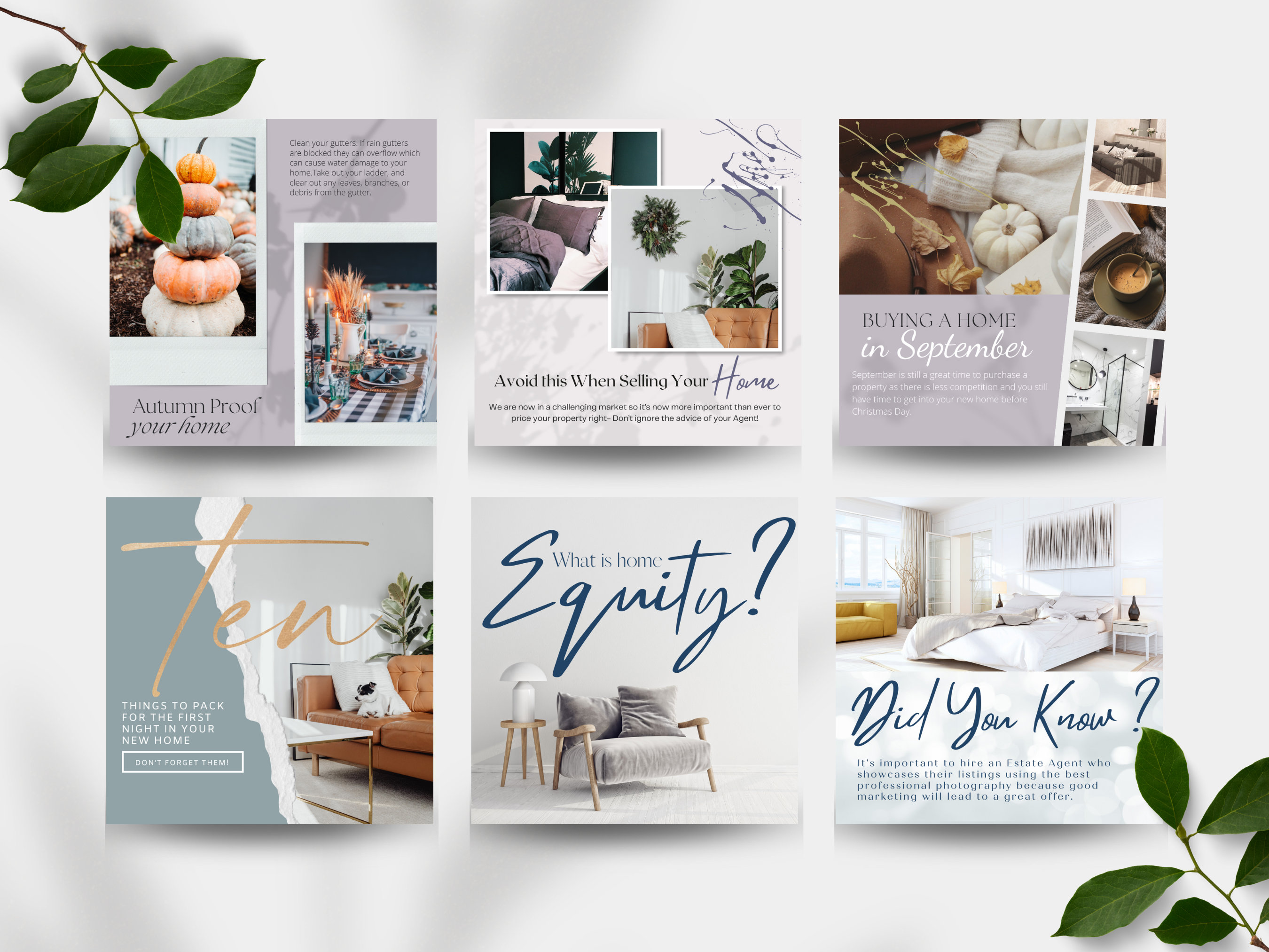 September Real Estate Agent Social Media Posts With Captions | Real ...