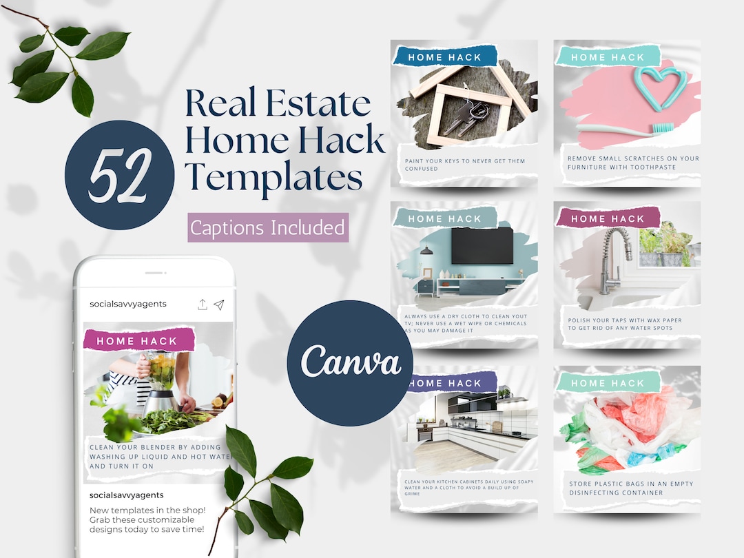 52 'home Hack' Templates & Captions for Real Estate Agents | Real ...