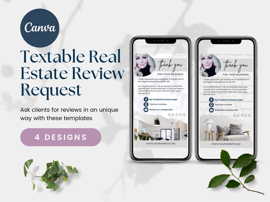 Real Estate Review Request, Textable Client Review Request, Real Estate ...