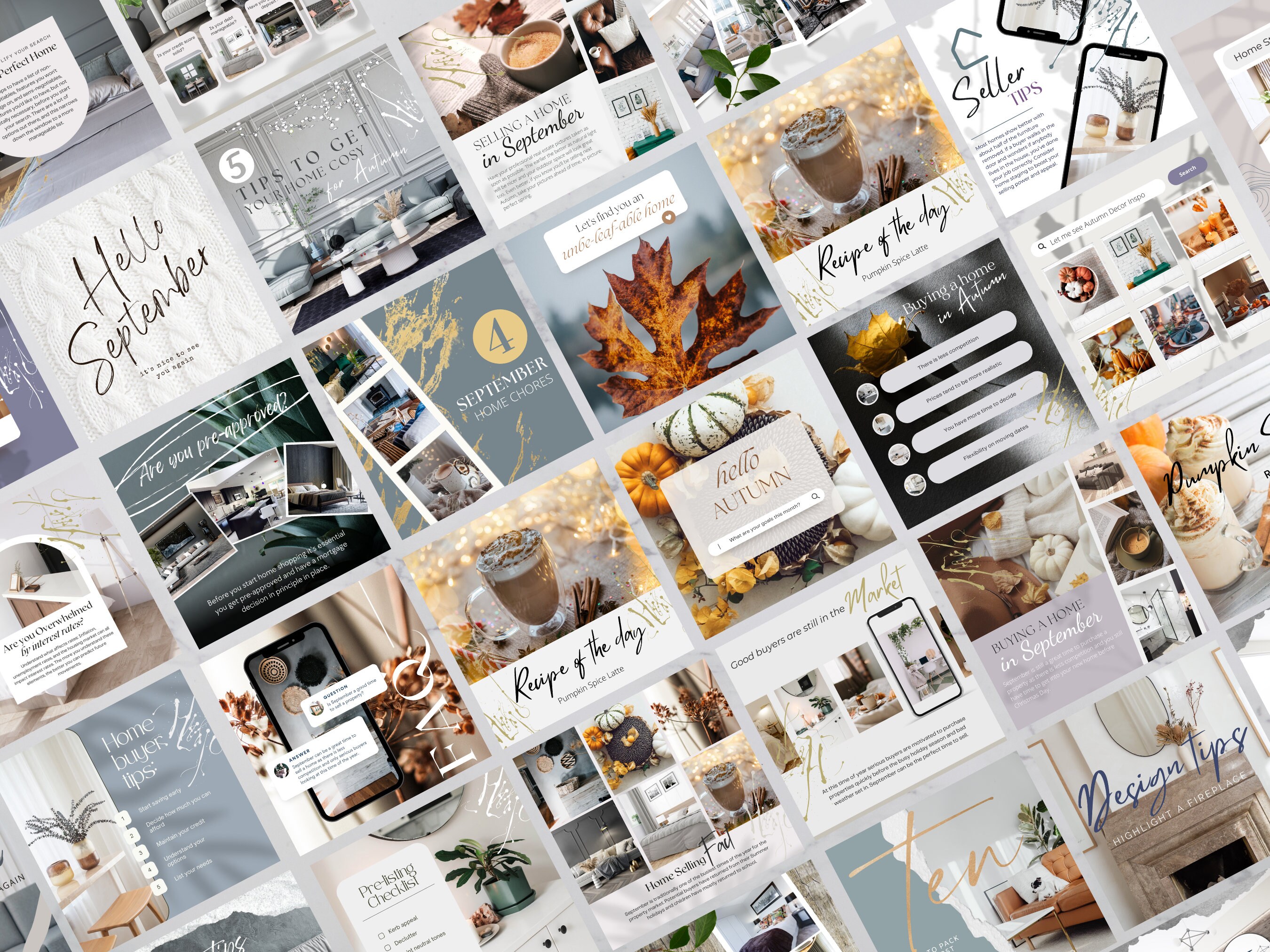 September Real Estate Agent Social Media Posts With Captions | Real ...