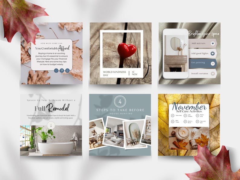November Real Estate Agent Social Media Posts With Captions | Real ...