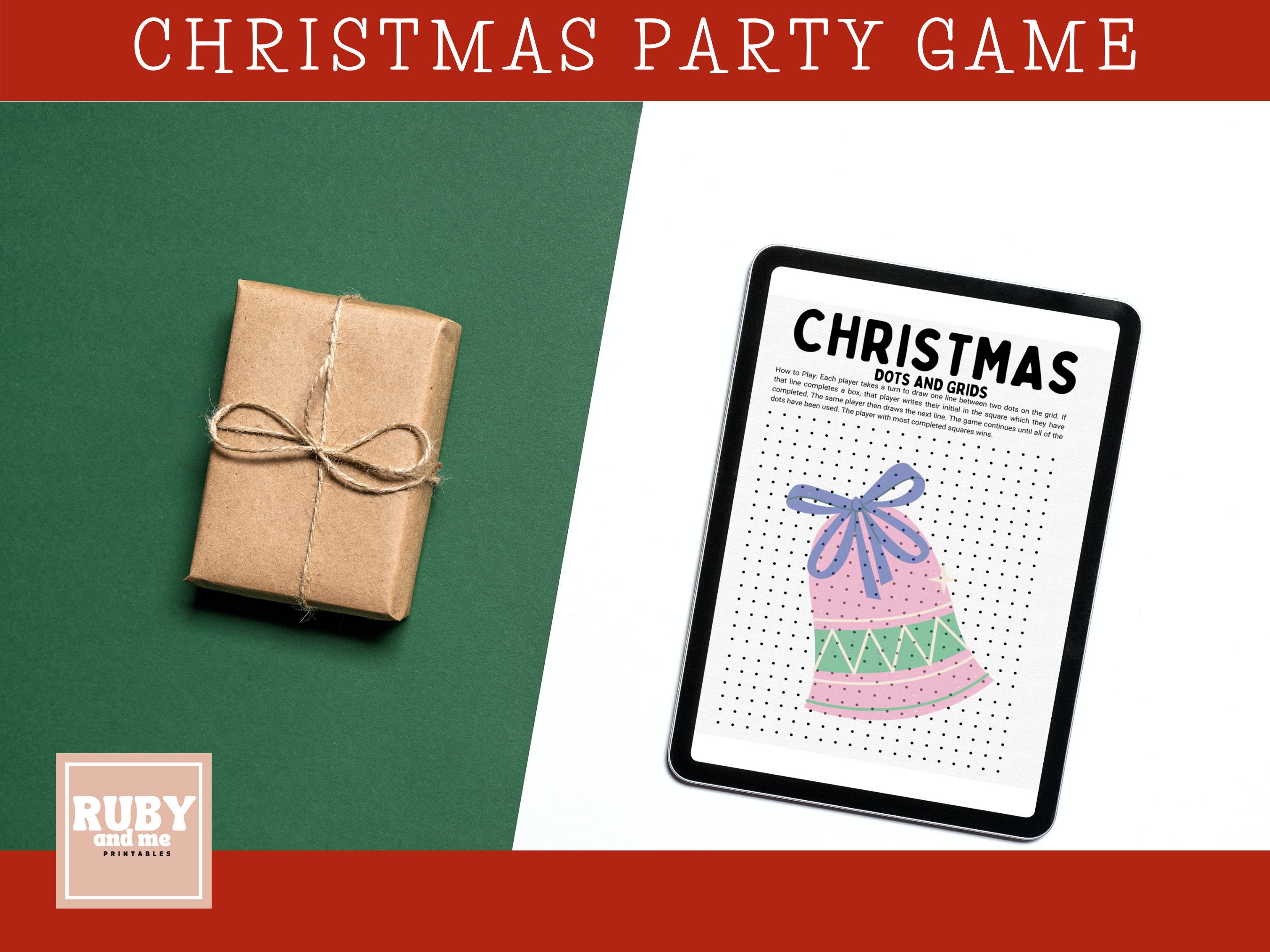 Dots and Boxes Printable Game Printable Christmas Game Dot - Etsy UK