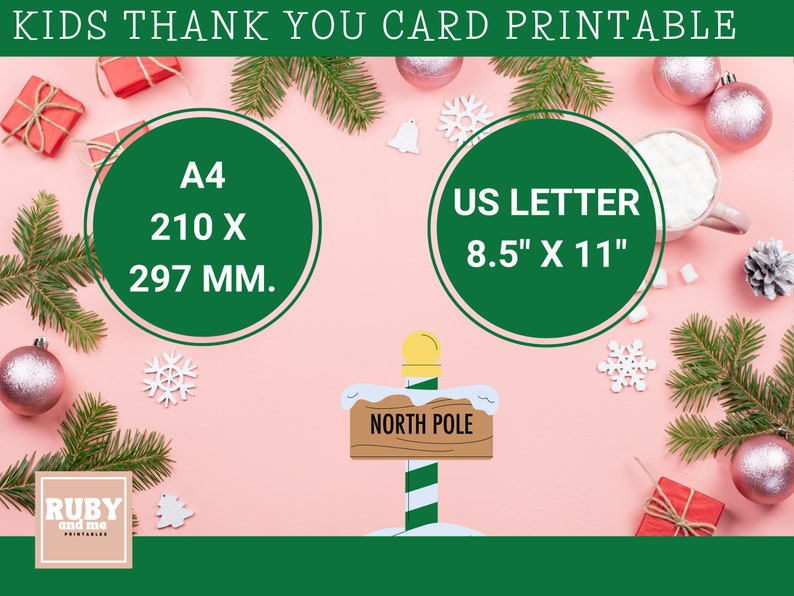 Printable Thank You Notes, Christmas Thank You Notes, Fill in the Blank ...