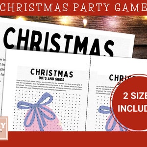 Dots and Boxes Printable Game Printable Christmas Game Dot - Etsy UK