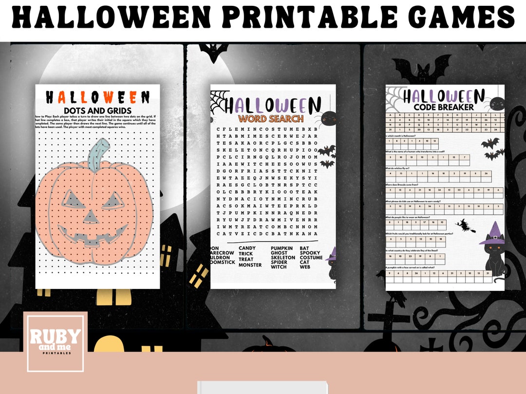 Halloween Printables Bundle Halloween Activities for Kids - Etsy
