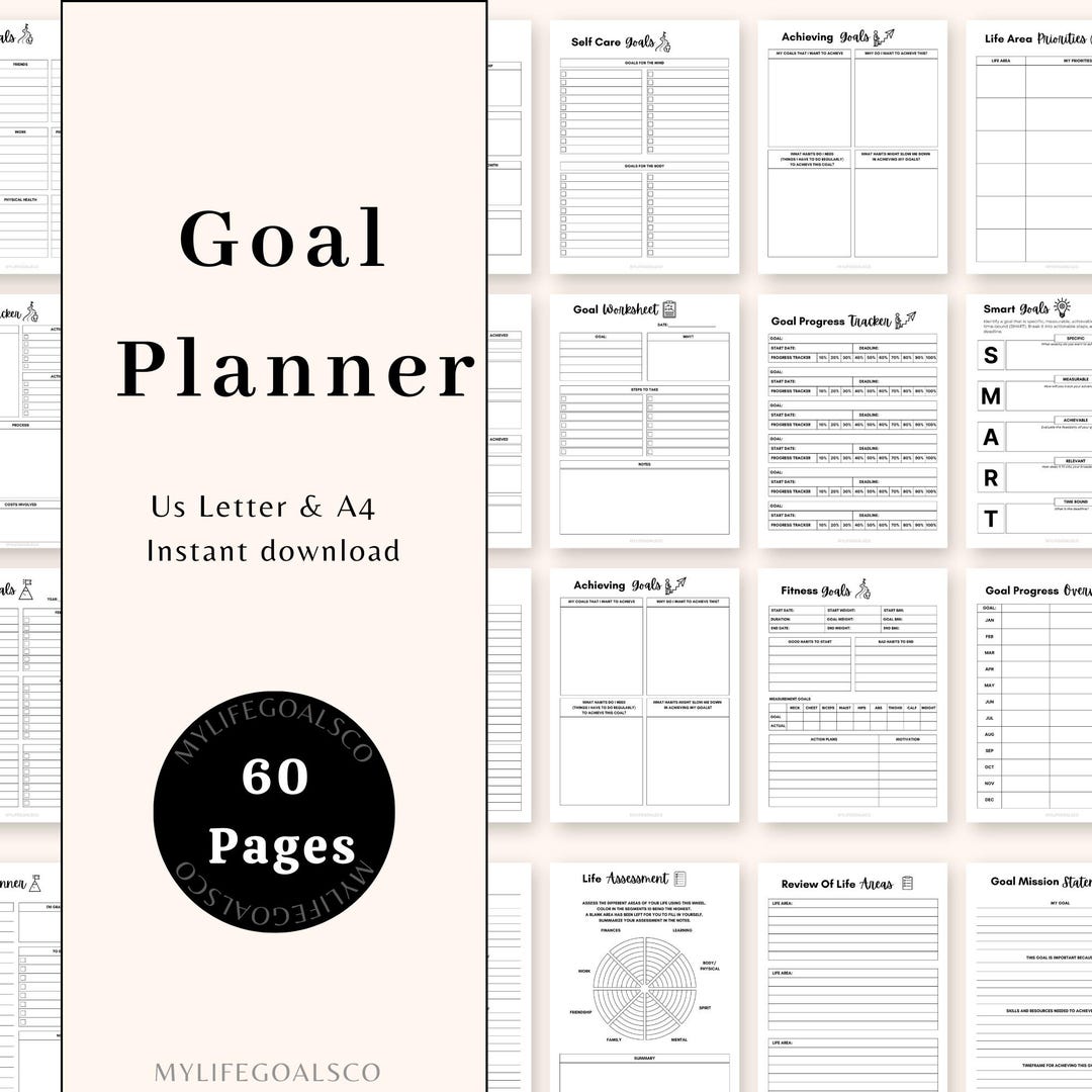 Goal Planner Printable 2025 Goal Planning Planner, Goal Progress, Goal ...