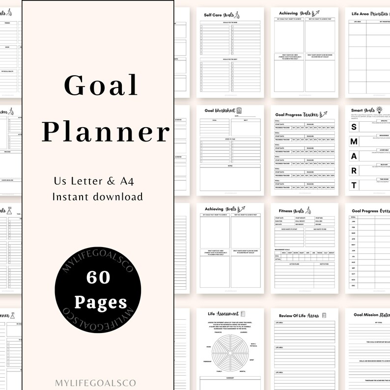 Goal Planner Printable 2025 Goal Planning Planner, Goal Progress, Goal ...