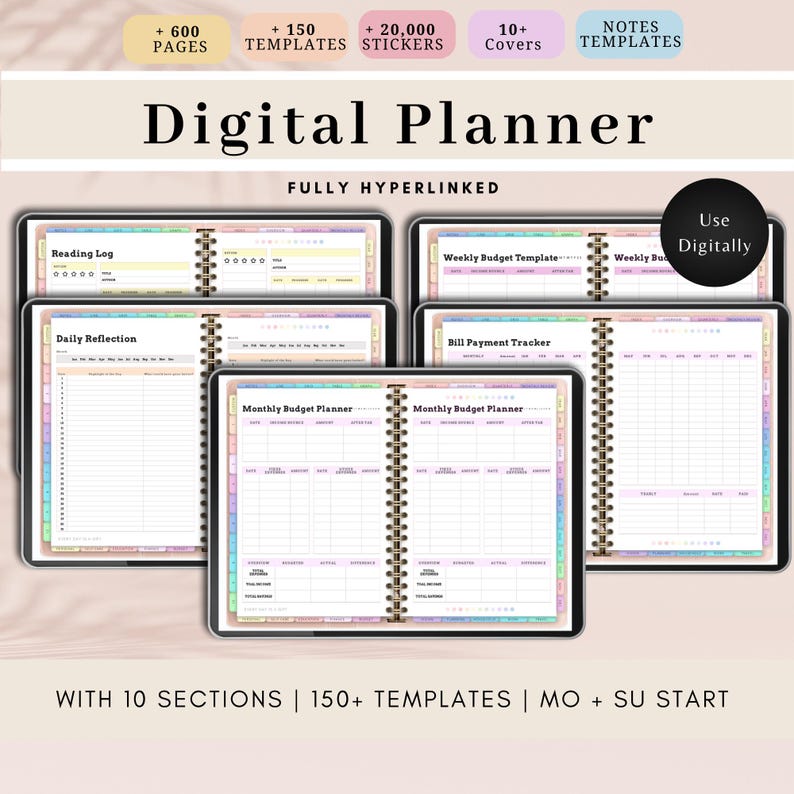 All-in-one 2026 Hyperlinked Digital Planner for Goodnotes and ...