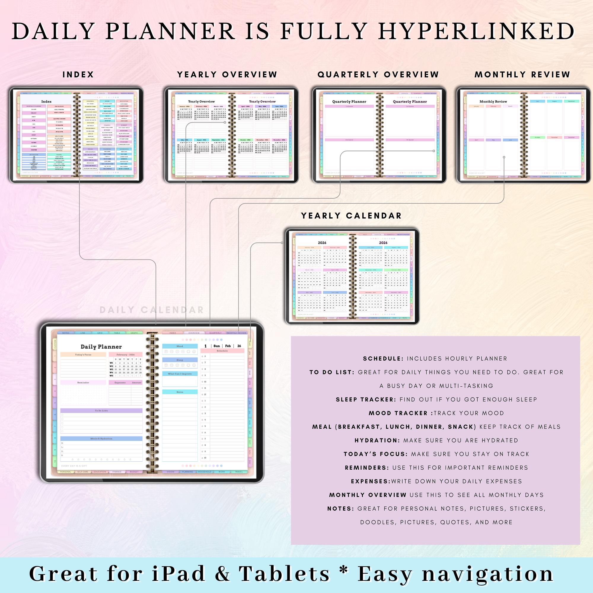 All-in-one 2026 Digital Planner: Hyperlinked Goodnotes & Notability ...