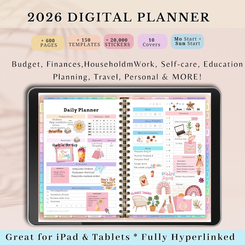 All-in-one 2026 Hyperlinked Digital Planner for Goodnotes and ...