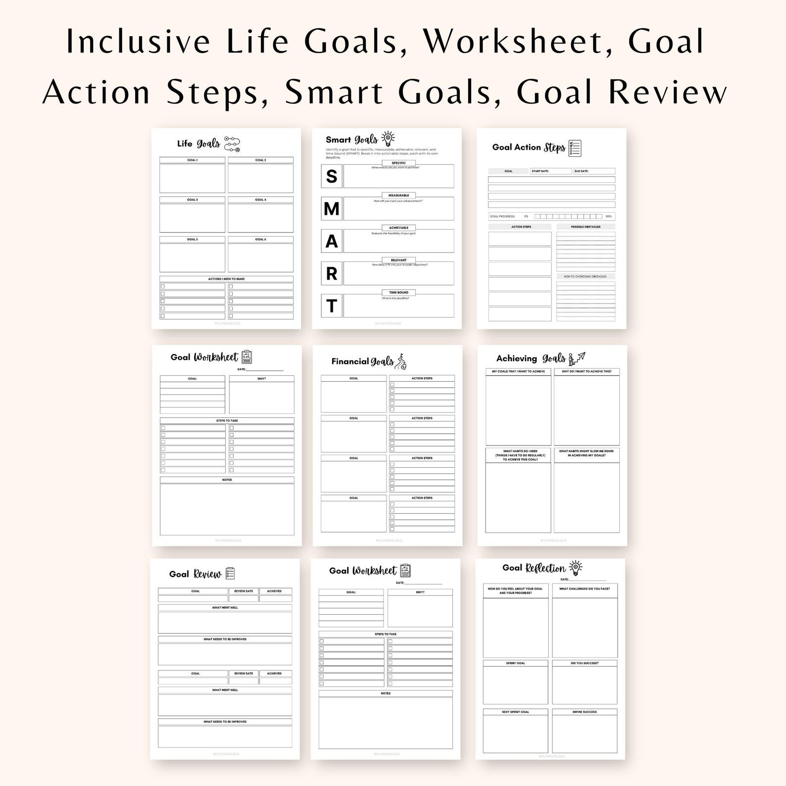 Goal Planner Printable 2025 Goal Planning Planner, Goal Progress, Goal ...