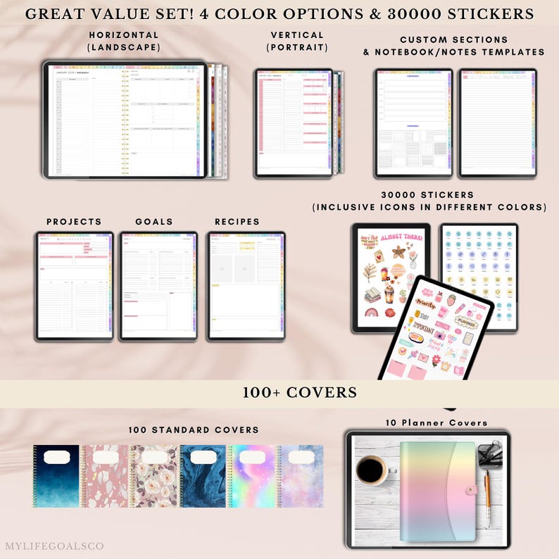 2025 All-in-one Dated Digital Planner, Daily Planner, Budget, Fitness ...