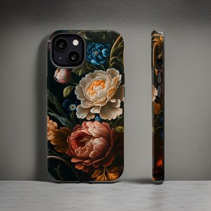 Magsafe Conpatible Dark Floral Academia iPhone Case Magsafe Compatible ...