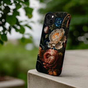 Magsafe Conpatible Dark Floral Academia iPhone Case - Magsafe ...