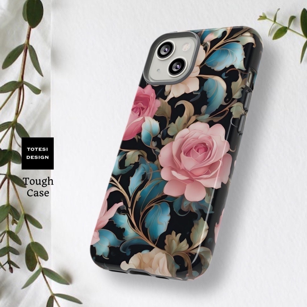 Fantasy Bold Art Nouveau Inspired Vintage Floral Phone Case - Etsy