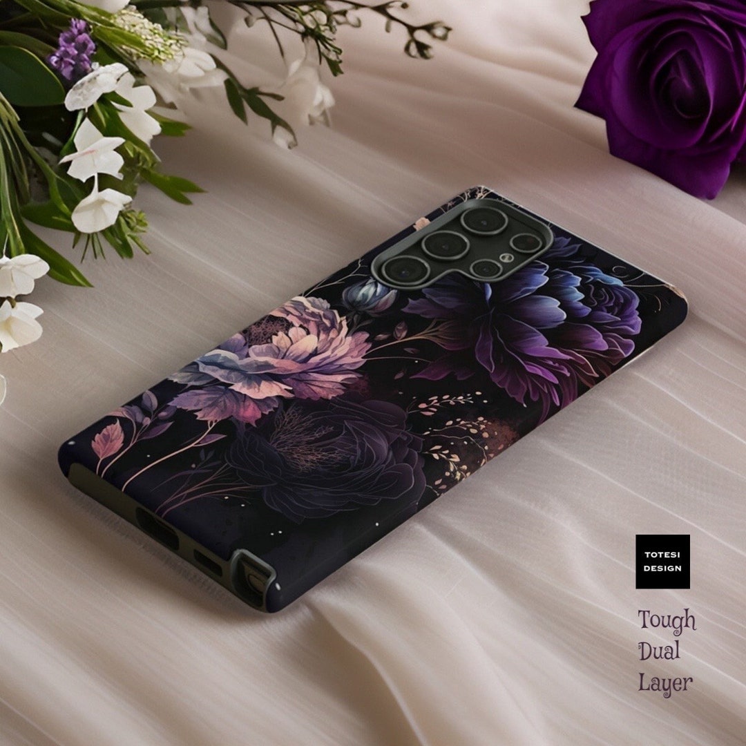 Dark Floral Tough Phone Case: Gothic Academia Samsung Galaxy - Etsy