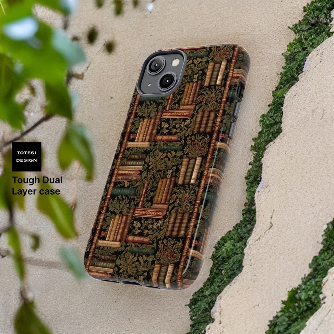 Book Library Book Shelf Aesthetic Tough Dual Layer iPhone Case iPhone ...
