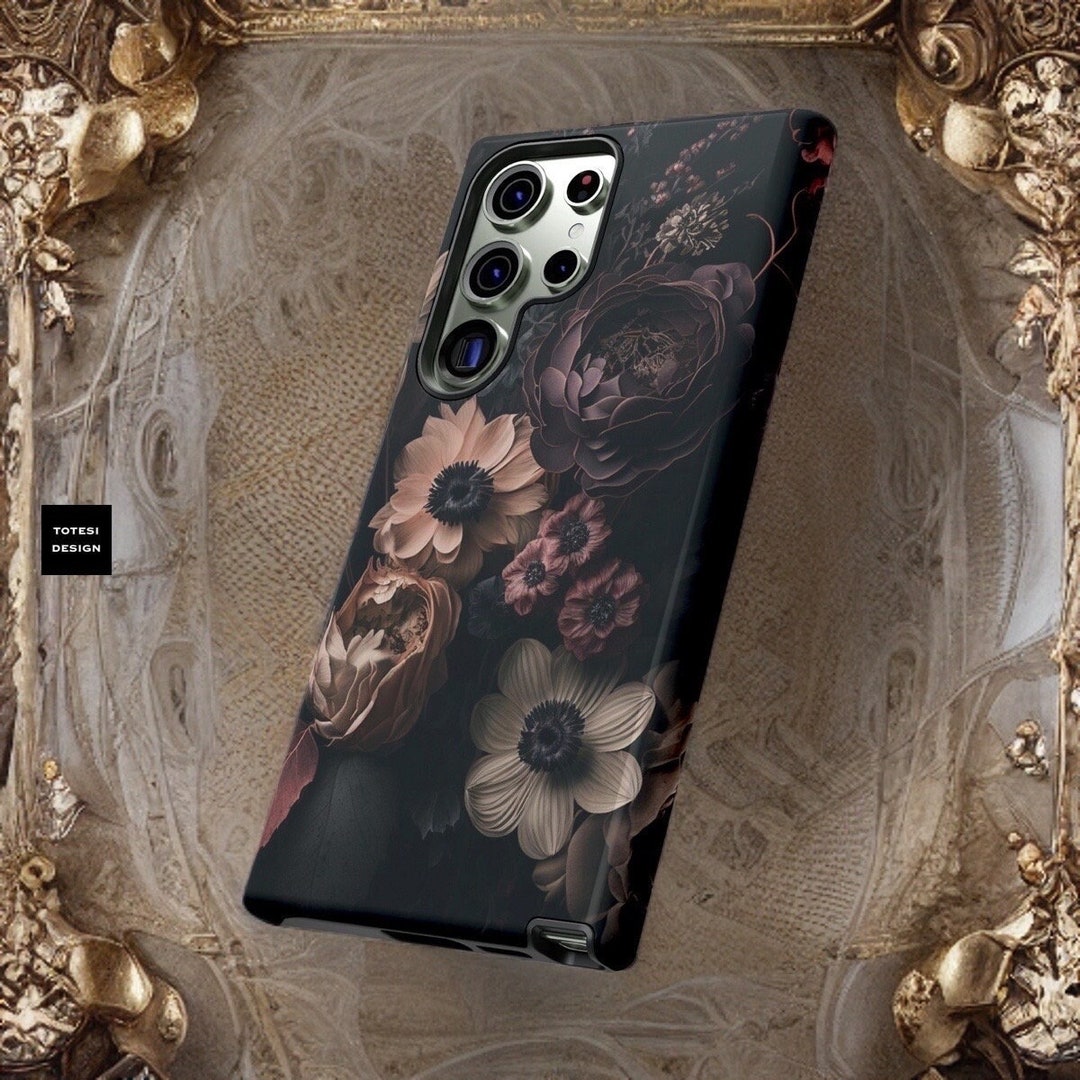Dark Floral Gothic Phone Case: Dual Layer Tough Case - Etsy