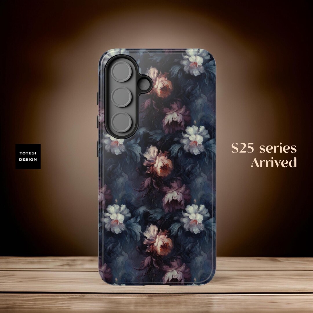 Goth Floral Phone Case: Impact Resistant, Moody Dark Design - Etsy