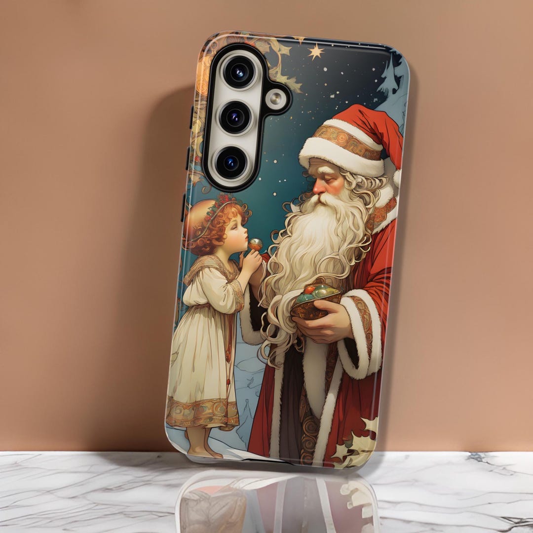 Vintage Santa Father Christmas Phone Case Festive Holiday iPhone ...