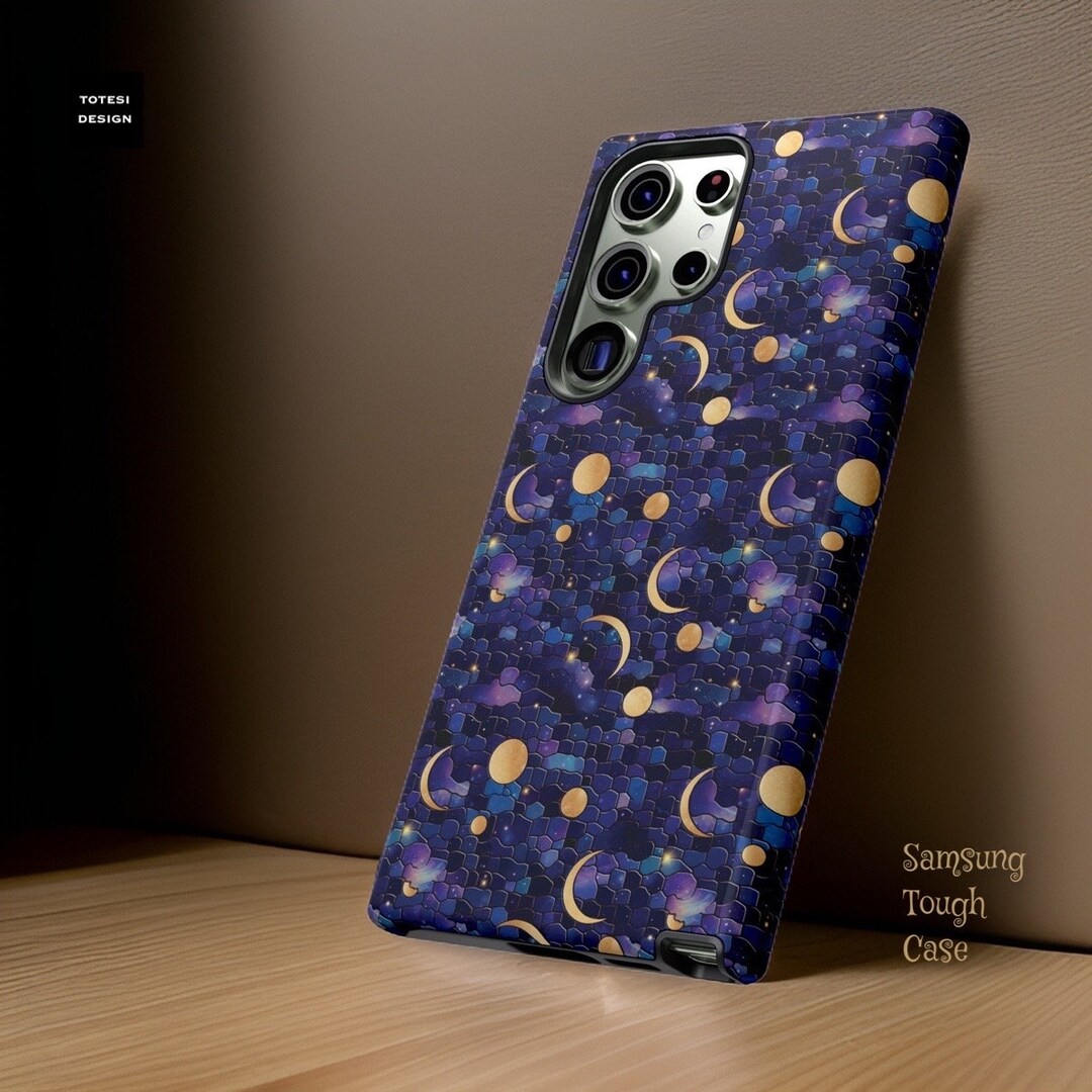 Dark Night Moon Celestial Aesthetic Samsung Galaxy Tough Case S23 S22 ...